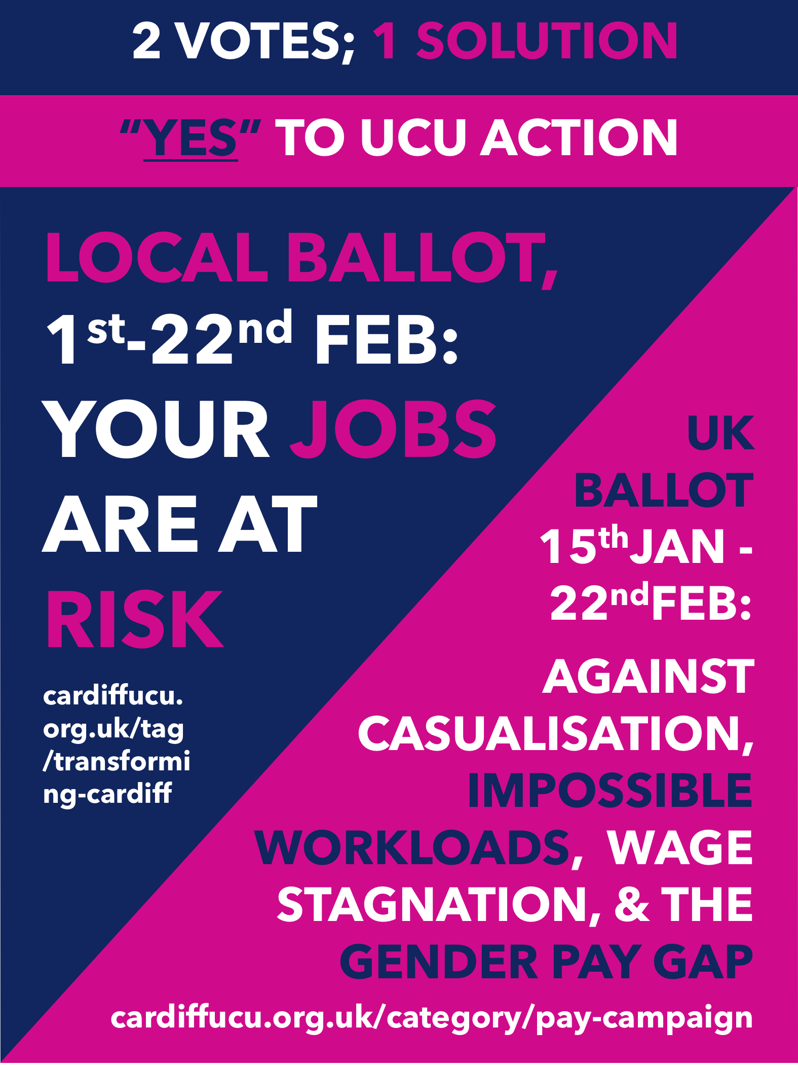 Double Ballot Flyer | Cardiff UCU